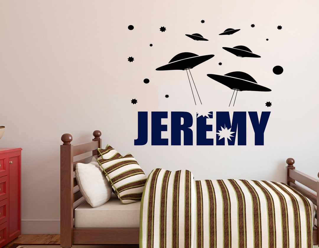 Alien Invasion Wall Decal Space Wall Sticker UFO Decals for Kids 5151 ...