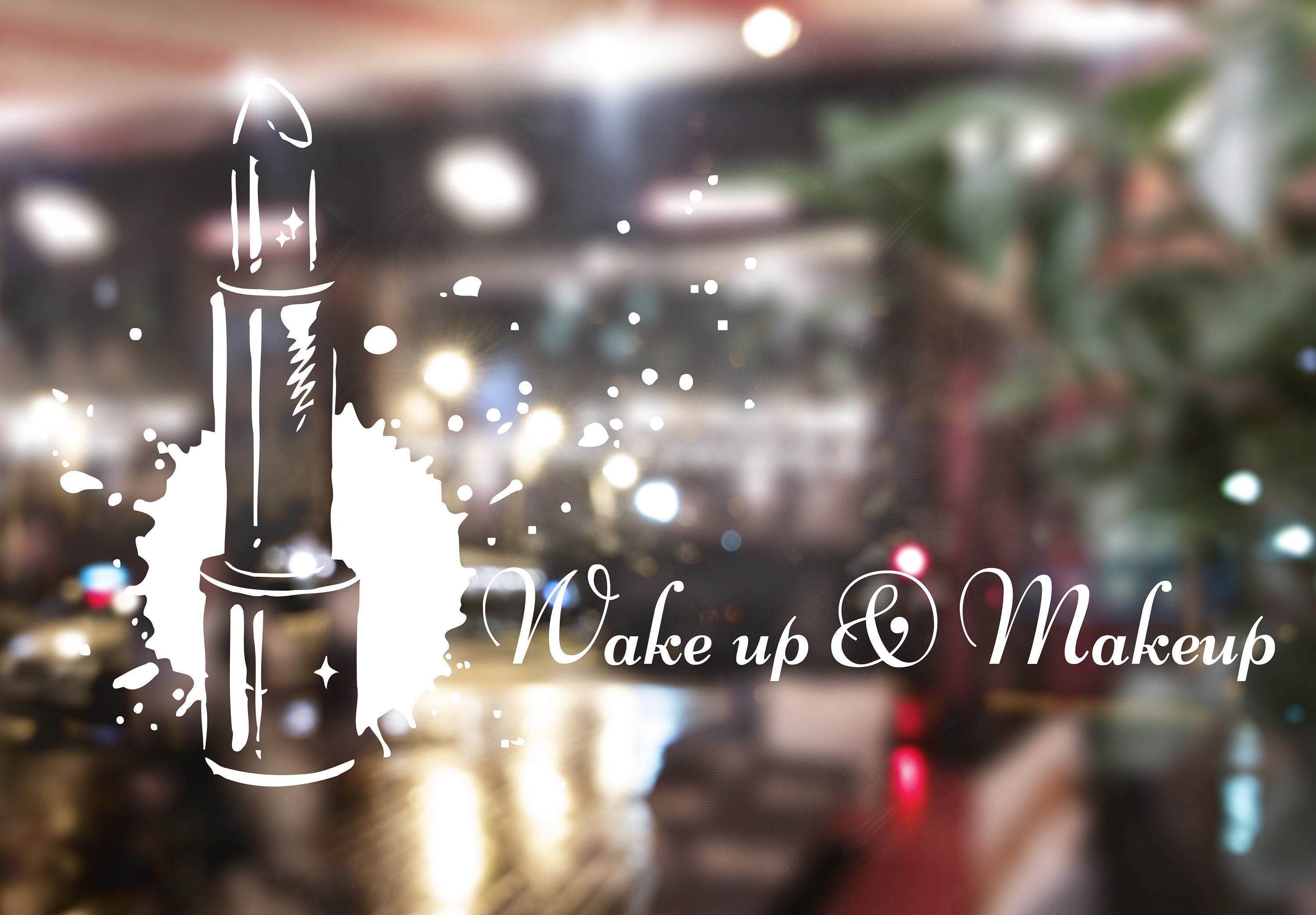 Makeup Wall Decal Makeup Artist Wall Sticker Cosmetics - Etsy