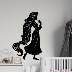 Princess Rapunzel Wall Decal | Rapunzel Wall Decor | Tangled Cartoon ...