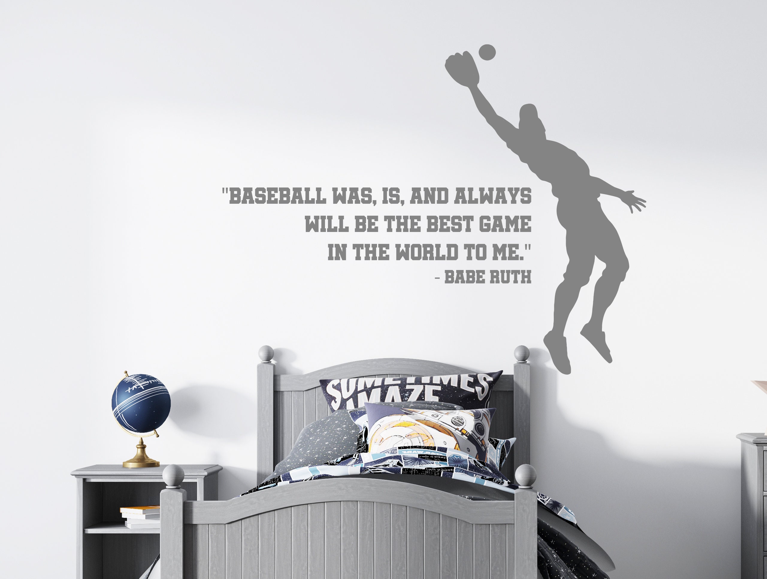 Baseball Wall Decal Softball Wall Sticker Sports Quote - Etsy