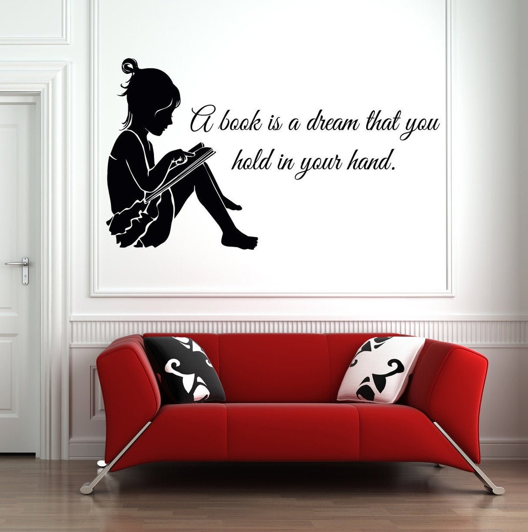 Dreambound | Book Quote Decal | Reading Vinyl Wall Art | Library Decor ...
