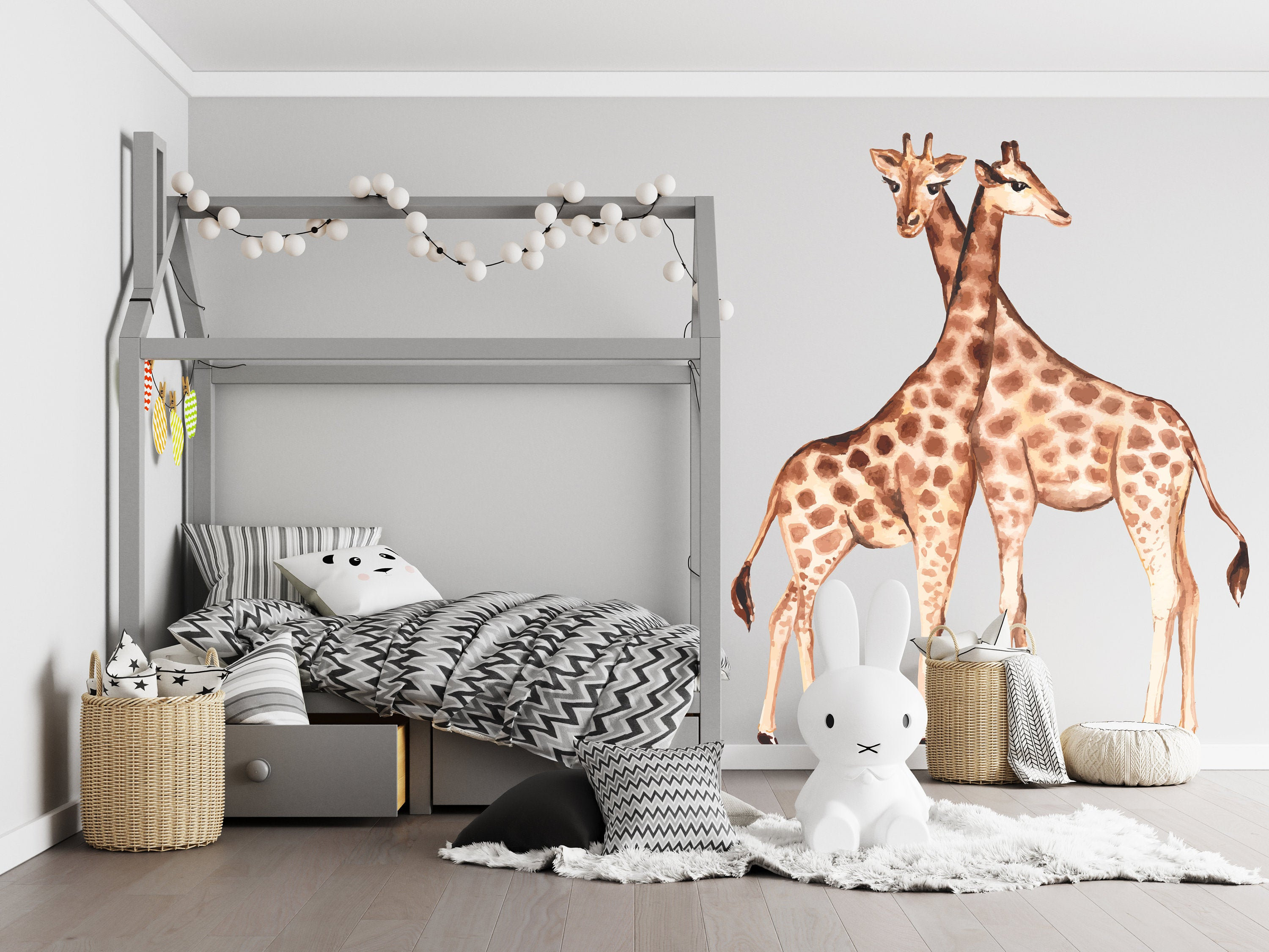 Giraffe Wall Decal for Safari Nursery Giraffe Wall Decor - Etsy