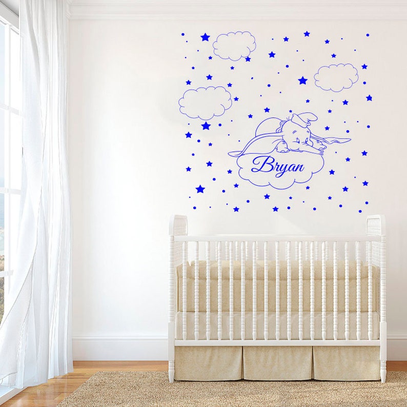 Dumbo Elephant Wall Decal Dumbo Wall Sticker Nursery Wall - Etsy