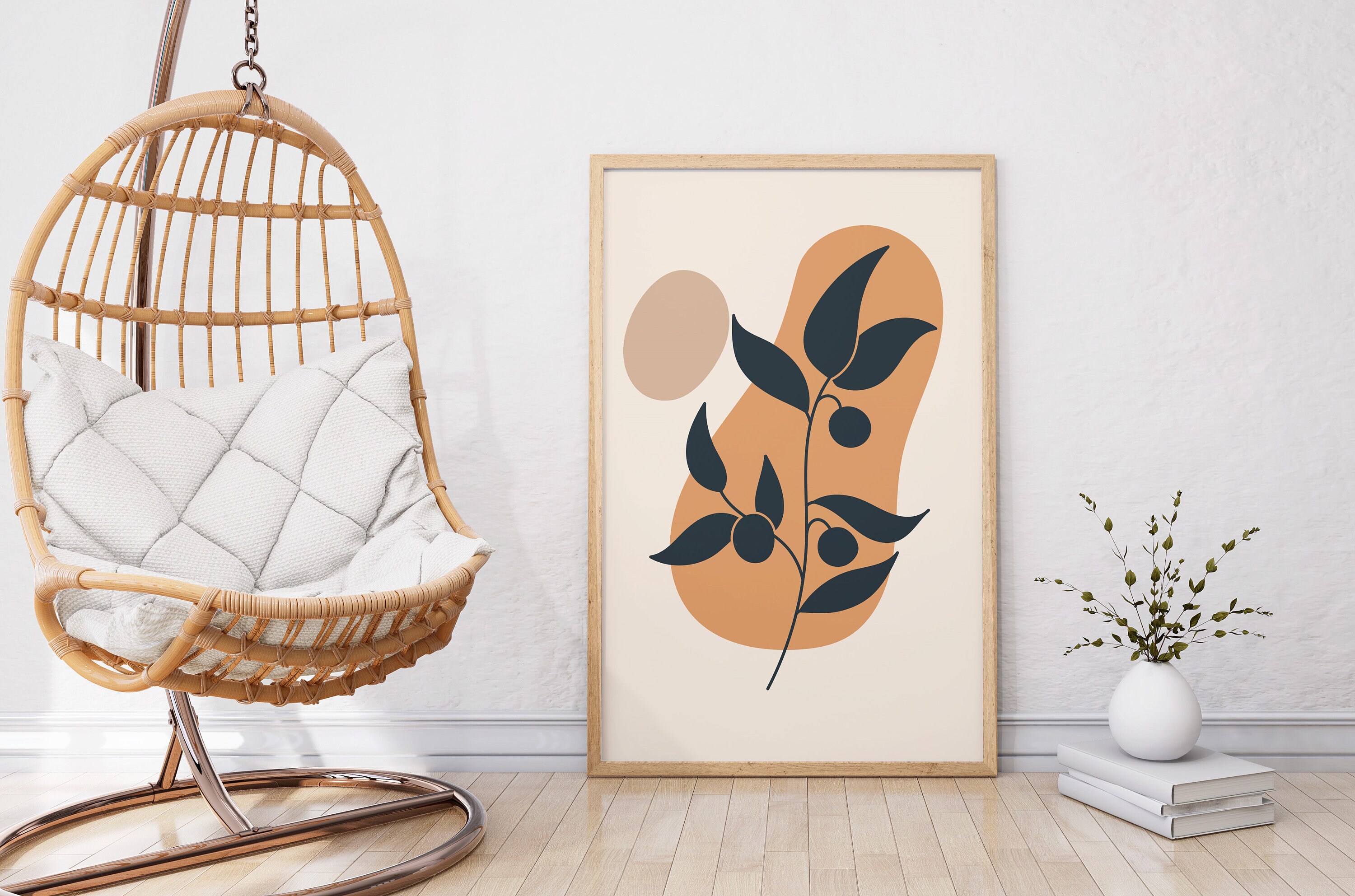 Bohemian Abstract Art Print Wall Poster set of 2 Boho Poster | Etsy