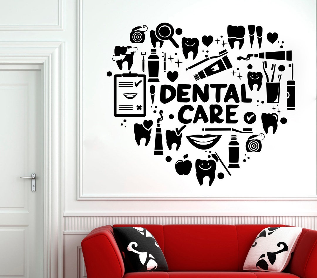 Dental Clinic Wall Decal: Removable Vinyl Tooth Decor Z147 - Etsy