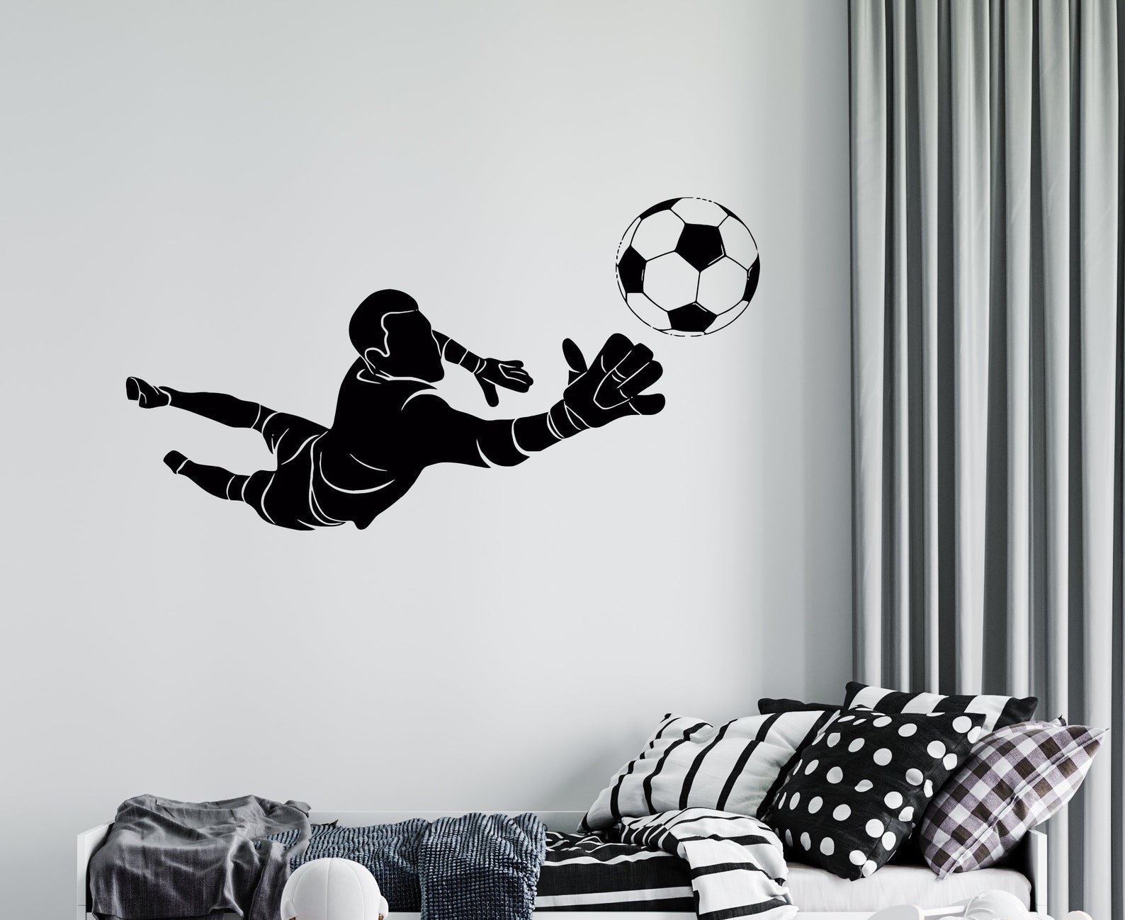 Goalkeeper Soccer Wall Decal Soccer Player Wall Sticker - Etsy