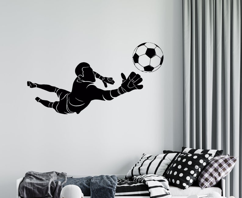 Goalkeeper Soccer Wall Decal Soccer Player Wall Sticker - Etsy