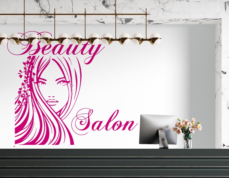 Beauty Salon Wall Decal Makeup Artist Wall Sticker Cosmetics | Etsy
