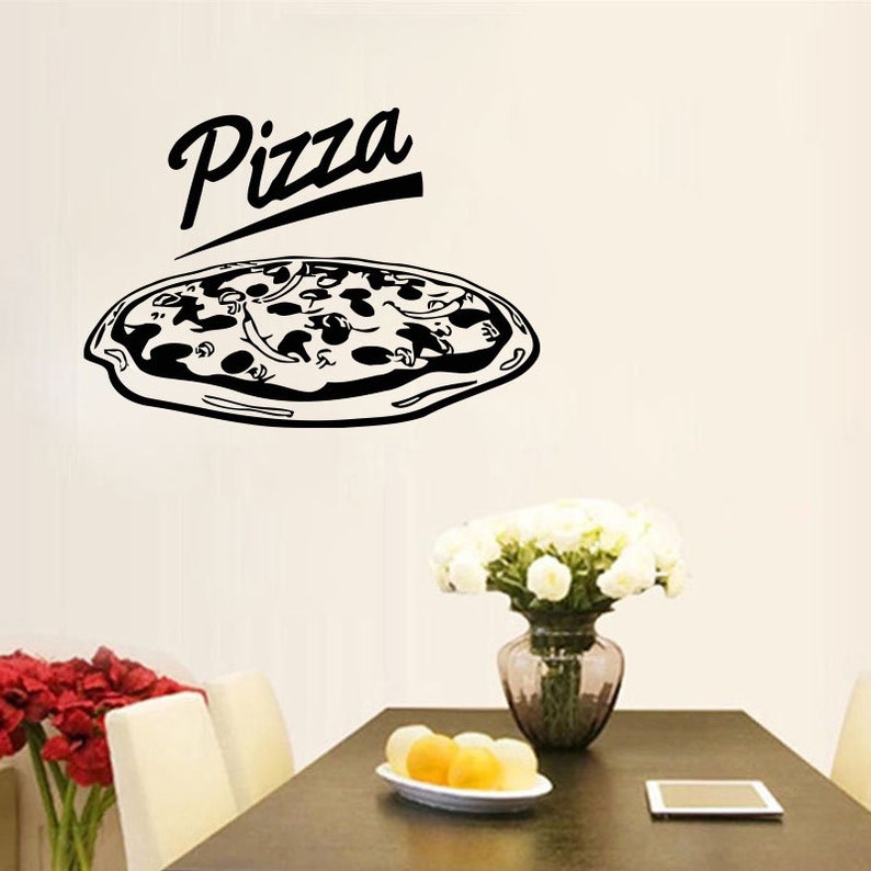 Pizza Wall Decal / Pizzeria Wall Décor / Pizza Window Decal | Etsy