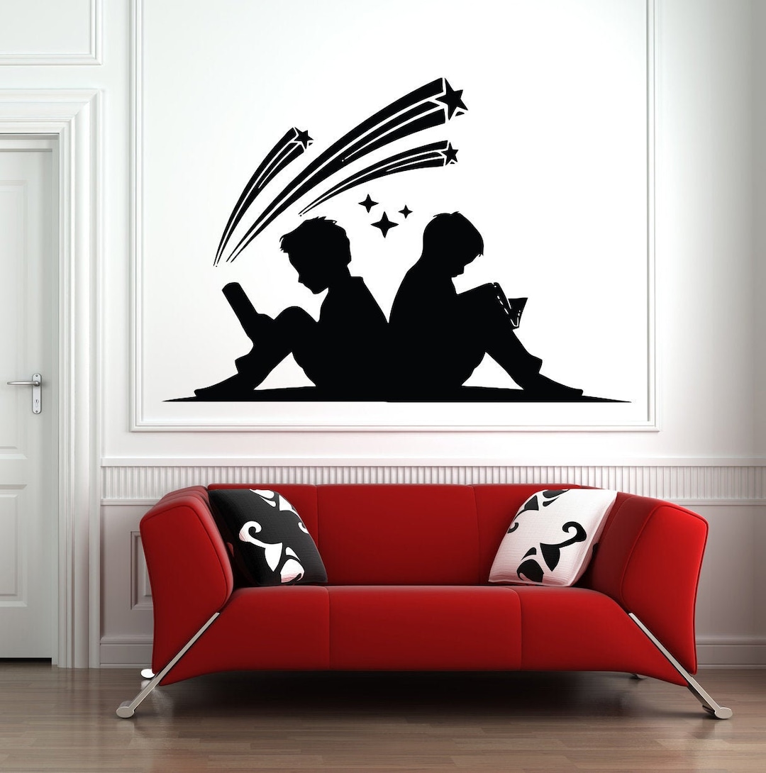 Books Wall Decal | Reading Wall Decal | Library Wall Decal | Book Quote ...