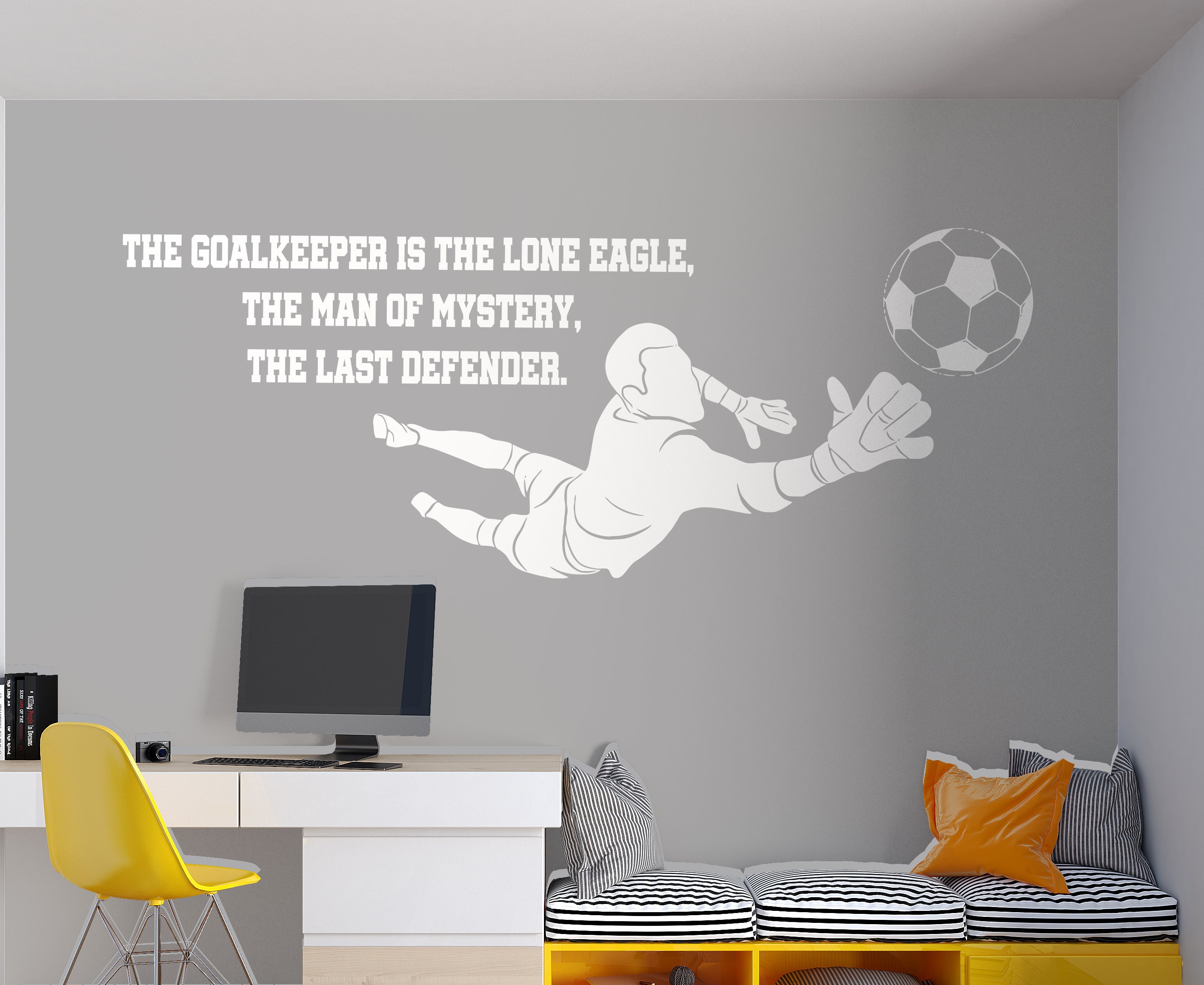 Goalkeeper Soccer Wall Decal Soccer Player Wall Sticker | Etsy