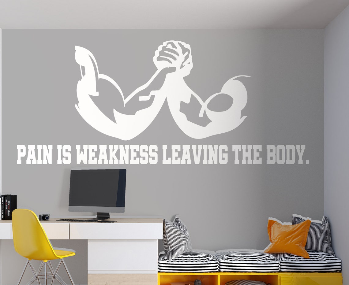 Arm Wrestling Wall Decal Motivational Quote Wall Sticker - Etsy