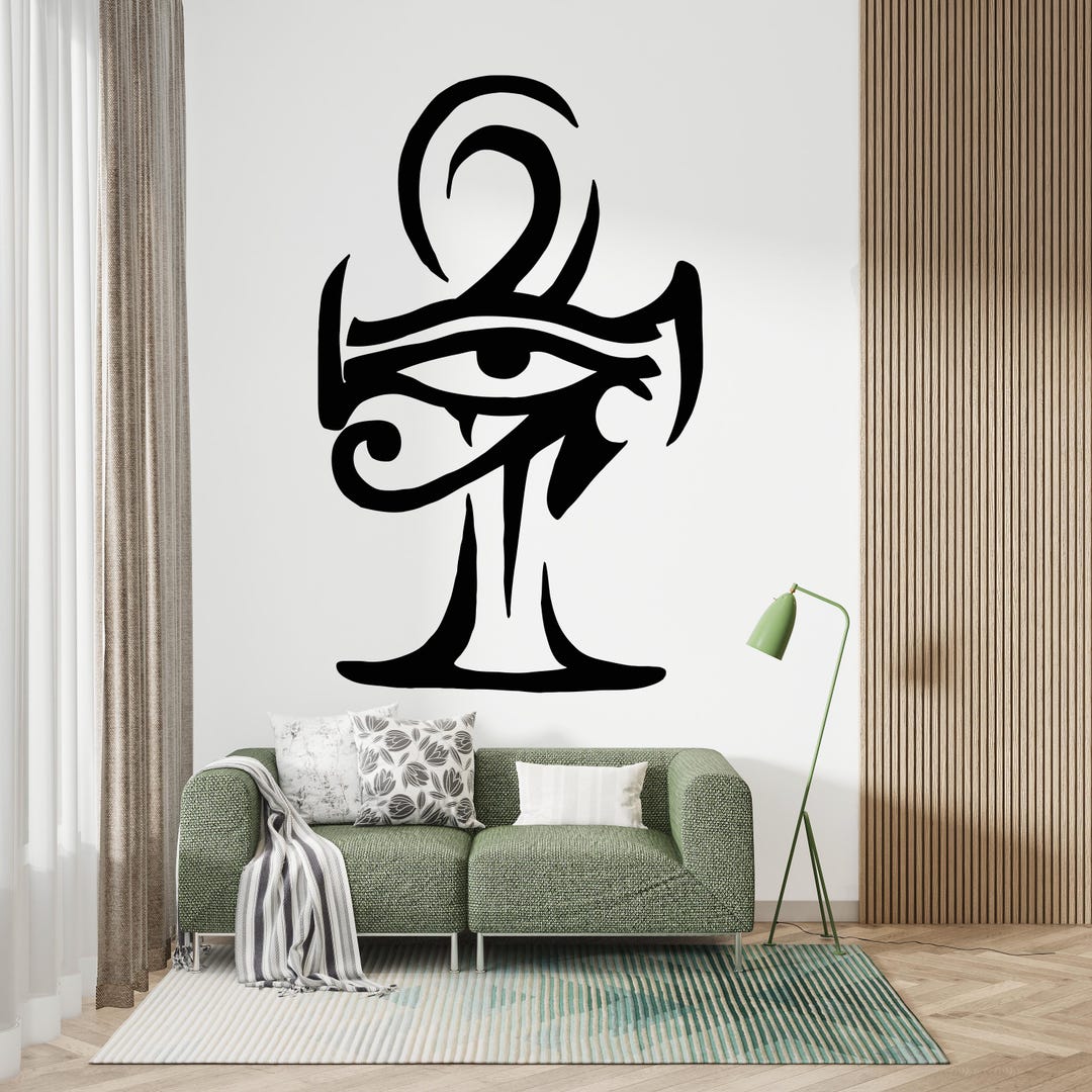 Egyptian Ankh Wall Decal Horus Eye Ancient Egyptian Wall Decor Pattern ...