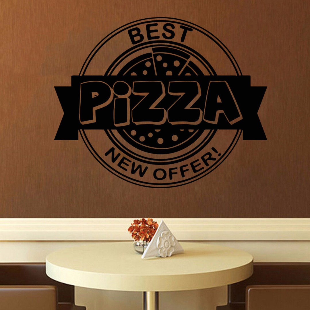 Pizza Wall Decal / Pizzeria Wall Décor / Pizza Window Decal T587 - Etsy