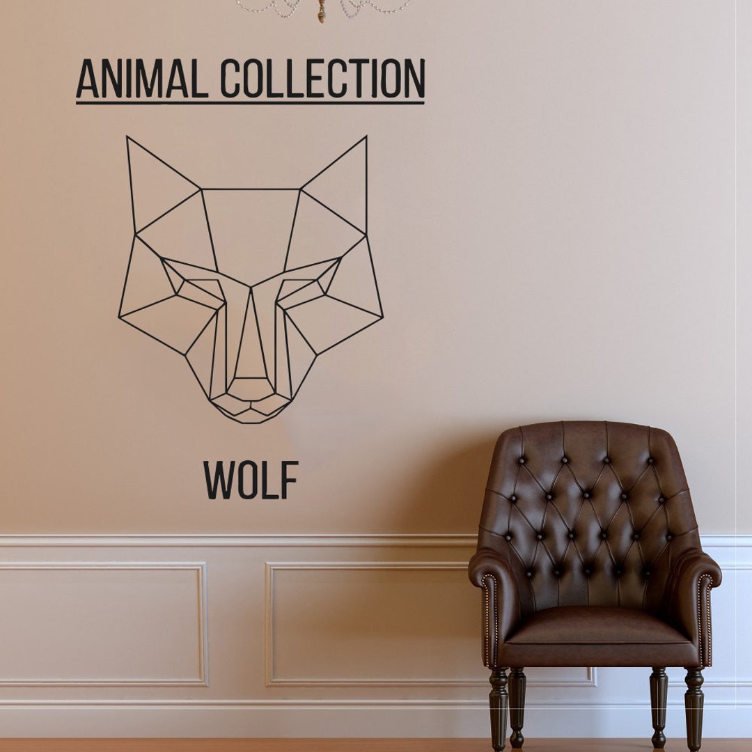 Wolf Geometry, Shapes, Animals, Car Stickers, Triangles, Lines Wall ...