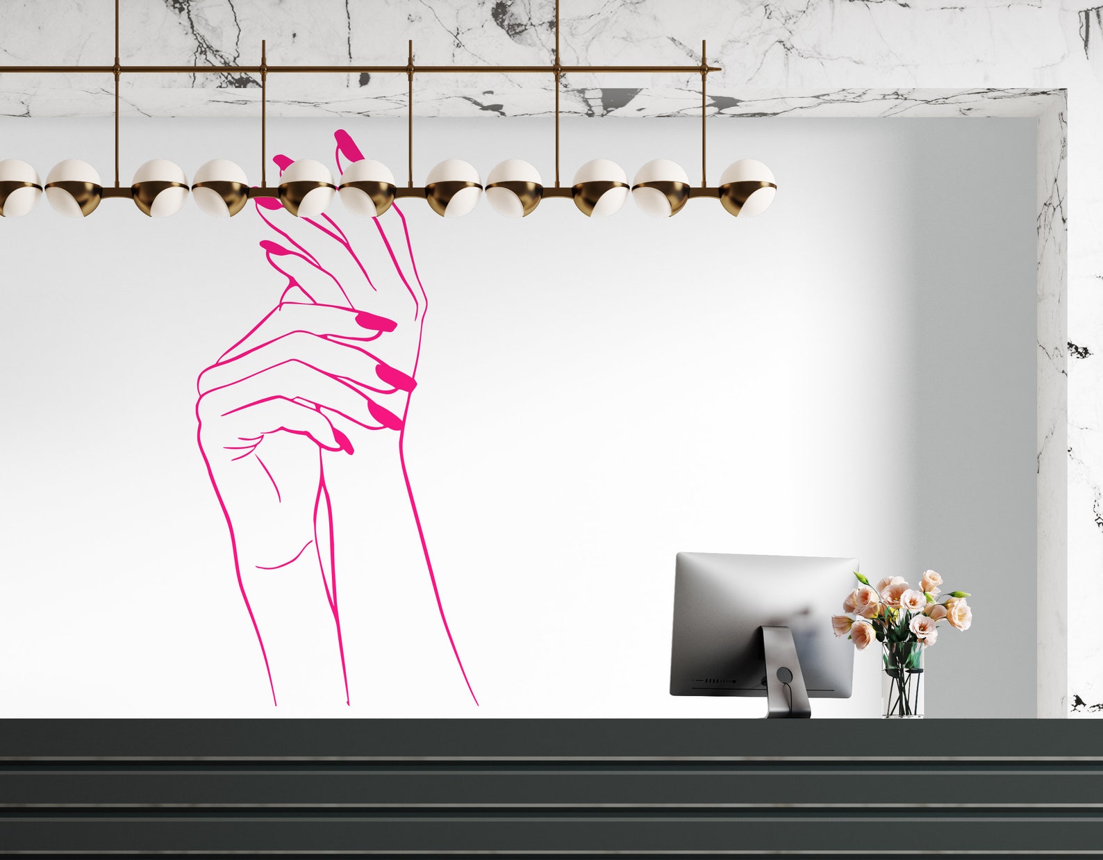 Nail Salon Wall Decal: Manicure Pedicure Beauty Salon Decor T171 - Etsy