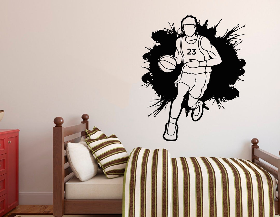 Basketball Wall Decal | Basketball Wall Decor | Custom Name Basketball ...