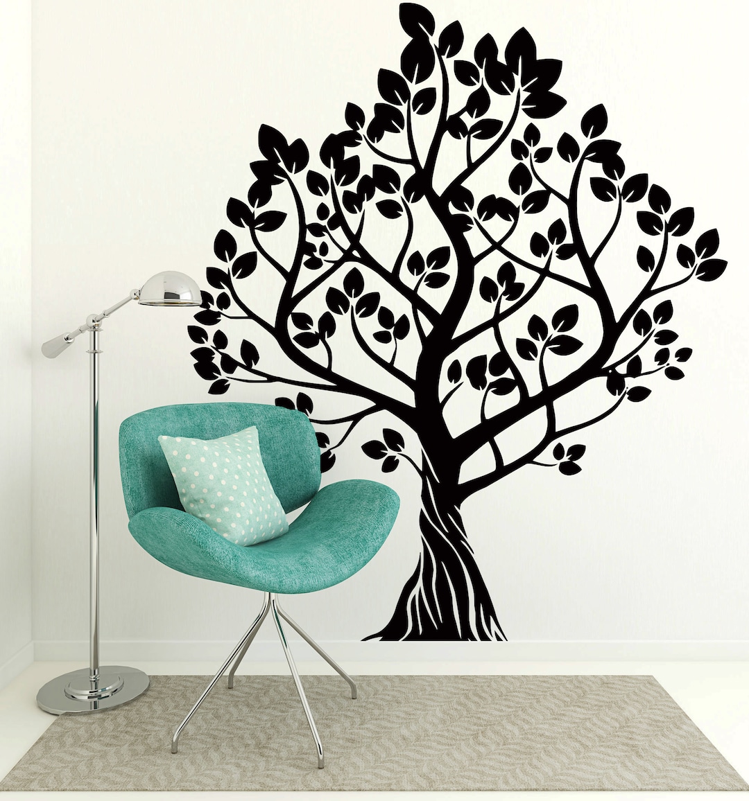 Tree Wall Decal | Tree Branch Wall Sticker | Tree Wall Decor BC17 - Etsy