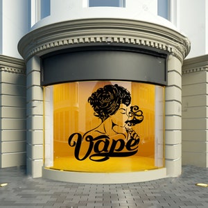 Vape Wall Window Decal Sticker Vape Shop Vaping Vape Store Logo ...