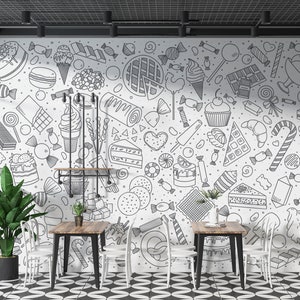 Sweets Wall Graphics Desserts Cookies Cupcakes Donut Croissant Cake ...