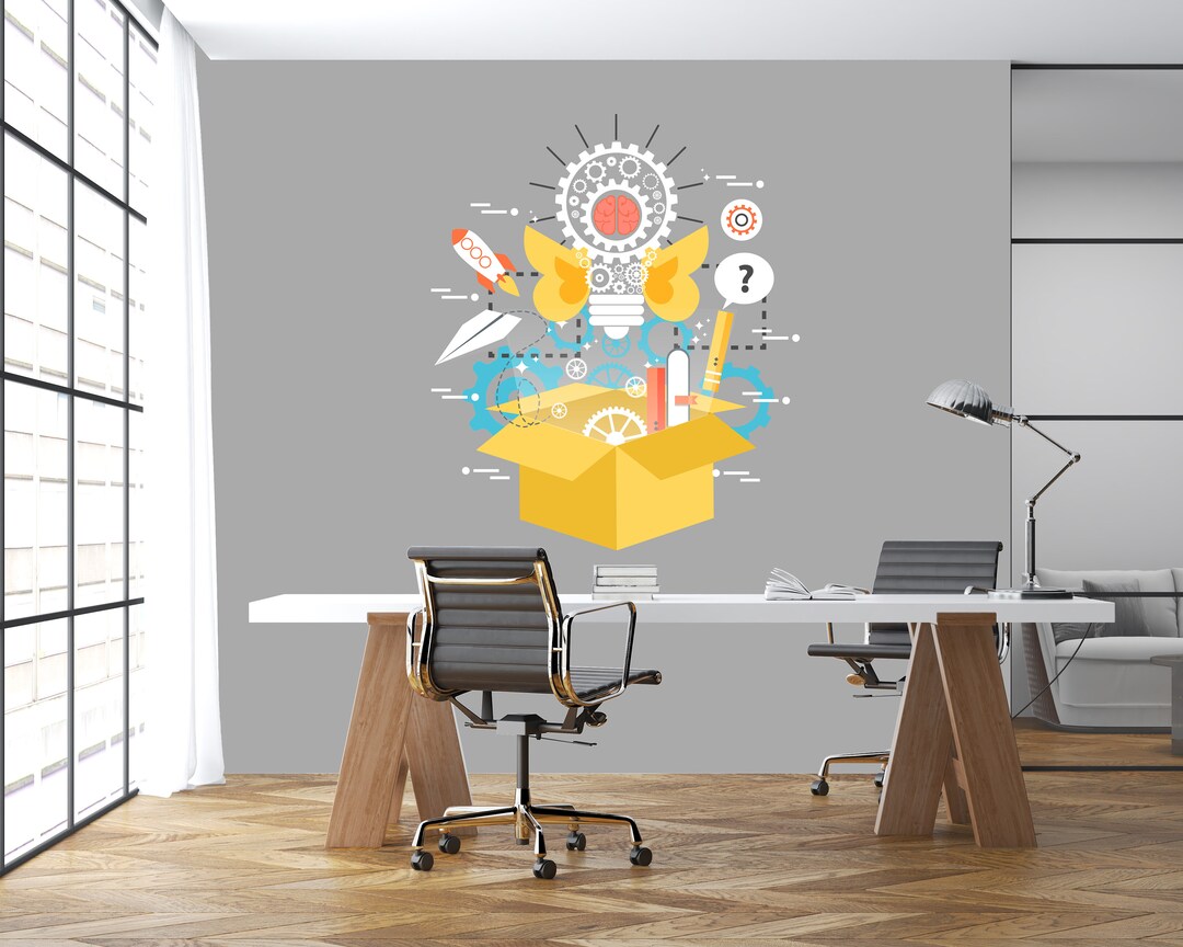 Think Big Office Wall Decal Teamwork Quote Wall Sticker Office Decor ...