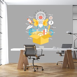 Think Big Office Wall Decal Teamwork Quote Wall Sticker Office Decor ...