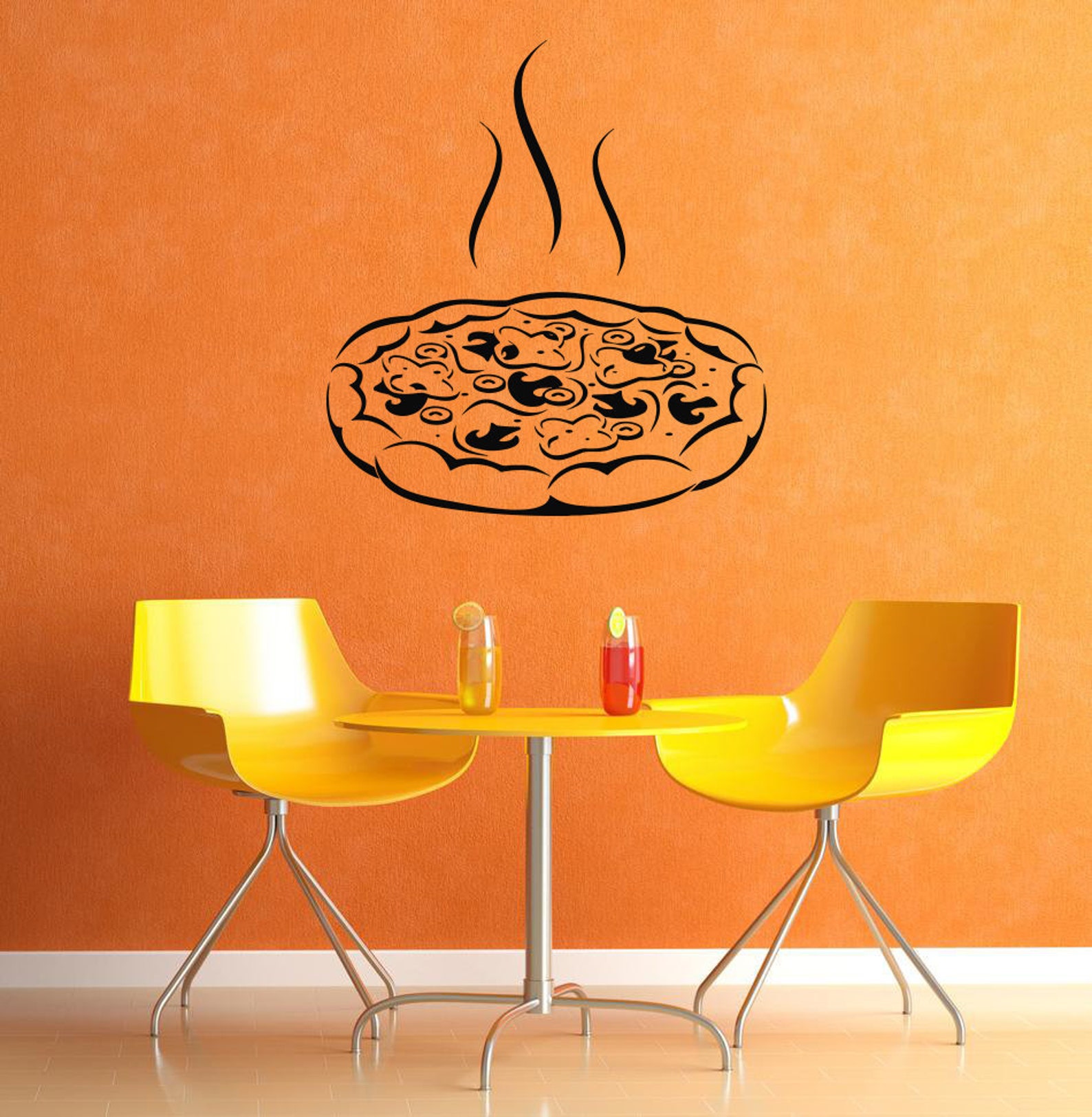 Pizza Wall Decal / Pizzeria Wall Décor / Pizza Window Decal 2392 - Etsy
