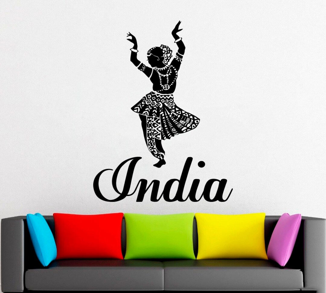 India Yoga Elephant Buddha Indian Decal Window Sticker Room Vinyl ...