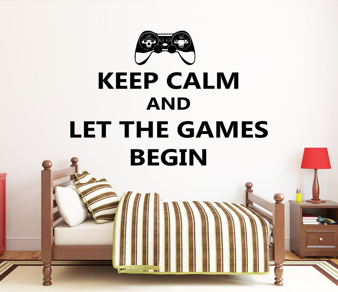 Gamer Wall Decal Video Games Wall Sticker Controller Wall Decal Gaming ...