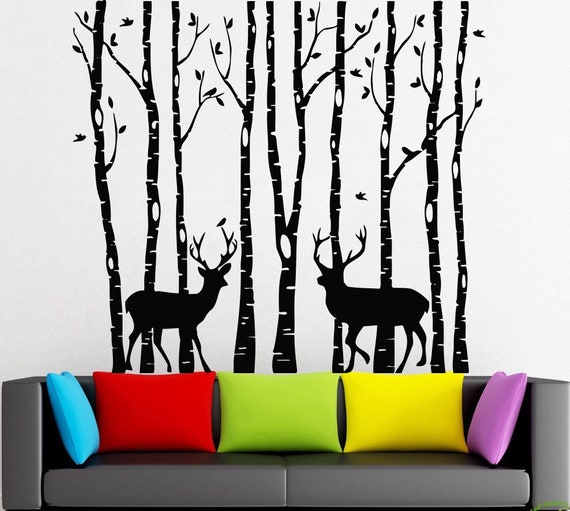 Tree Wall Decal Tree Branch Wall Sticker Tree Wall Decor T412 | Etsy