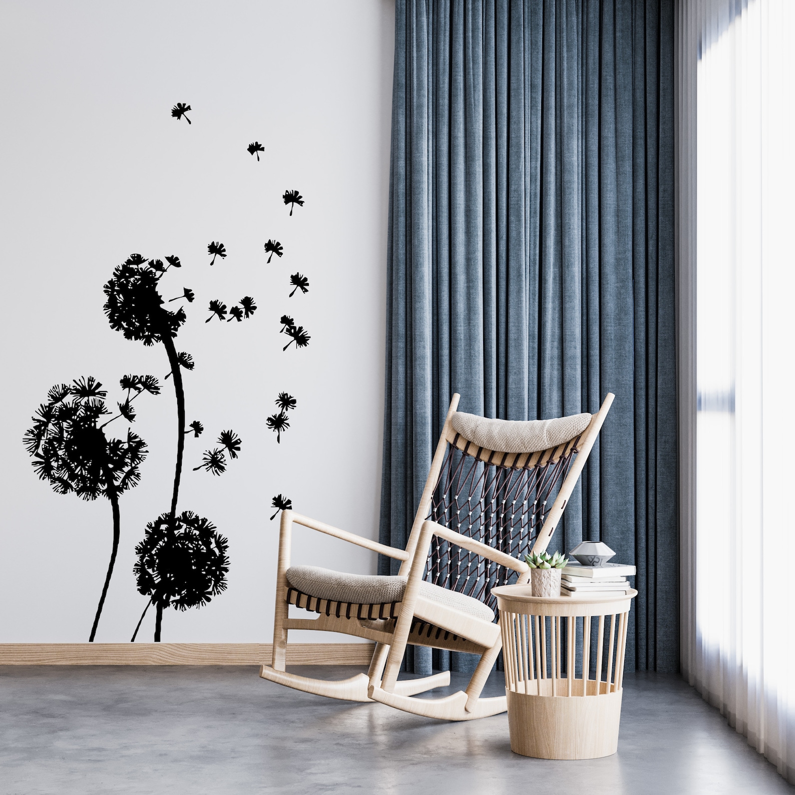 Dandelion Wall Decal Flower Wall Decal Dandelion Flower - Etsy