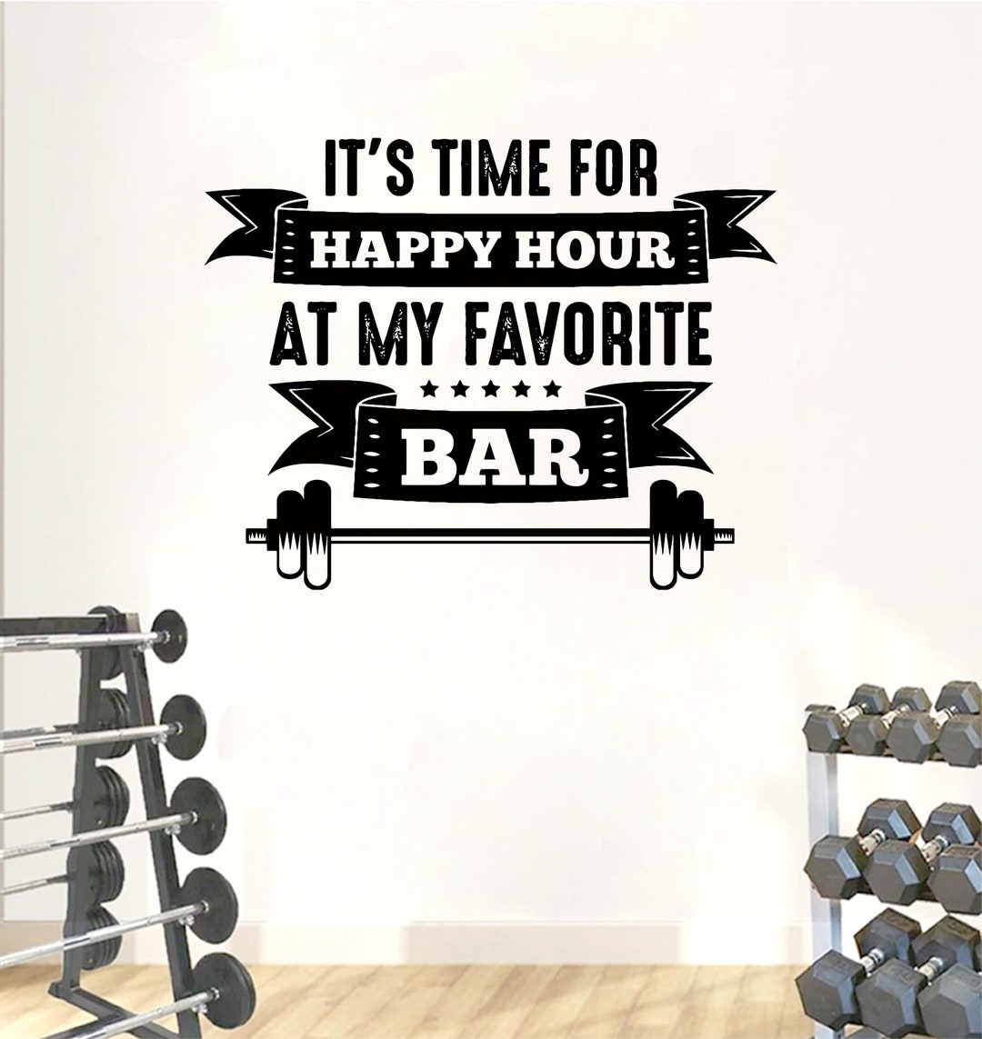 Gym Wall Decal: Motivational Workout Decor BD42 - Etsy