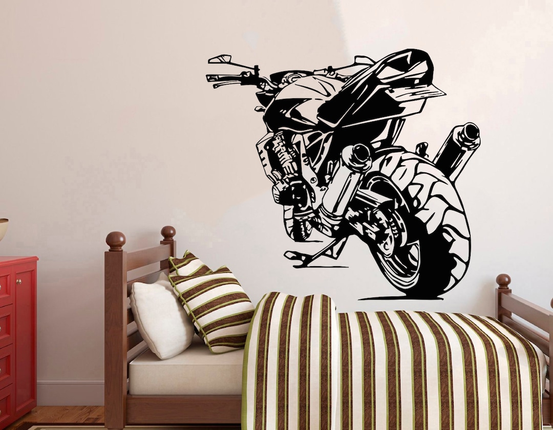 Motocross Wall Decal Motorcycle Wall Sticker Dirt Bike Wall Décor 4282 ...
