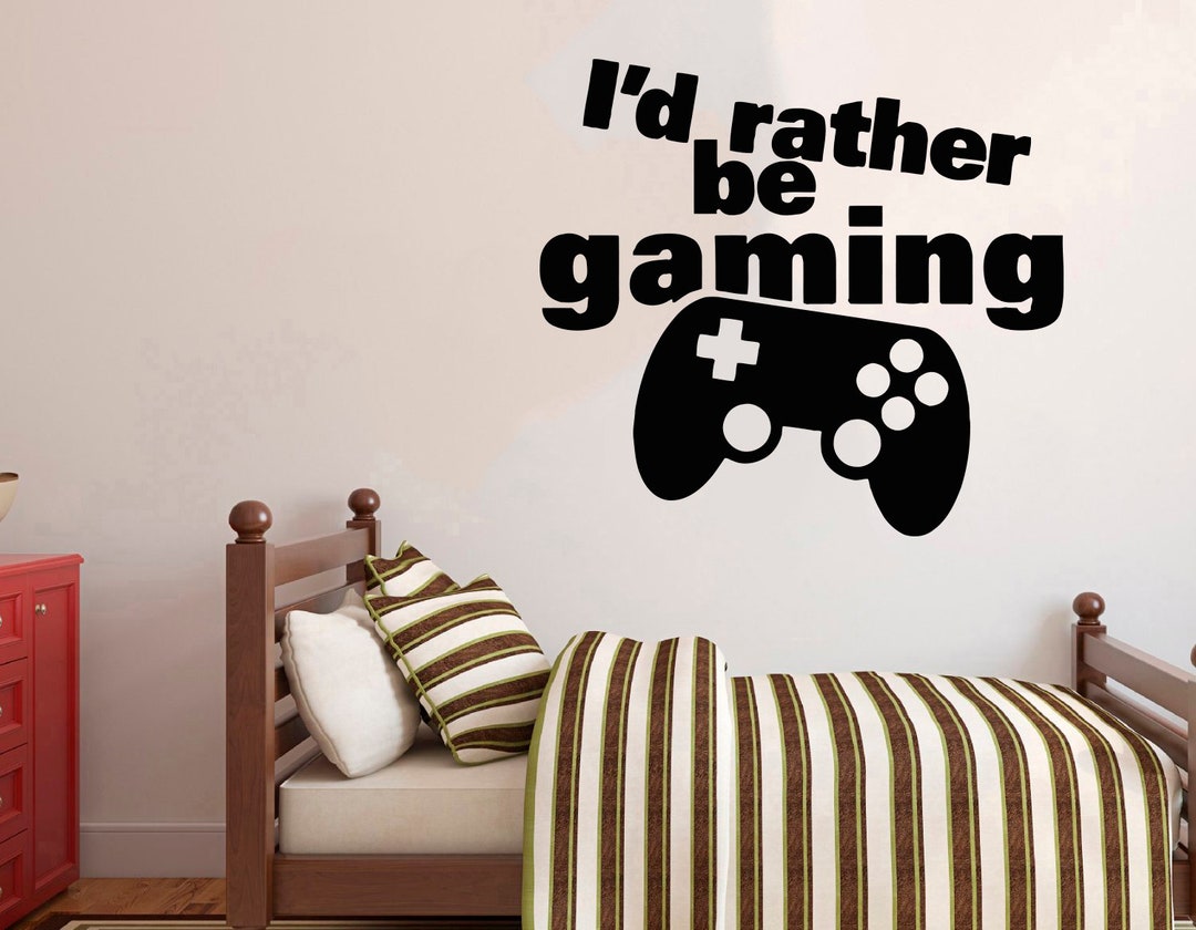 Gamer Wall Decal | Video Games Wall Sticker | Controller Wall Decal ...