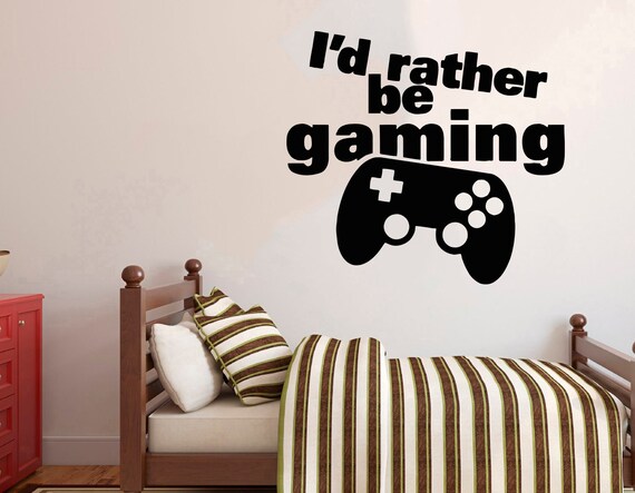 Gamer Wall Decal Video Games Wall Sticker Controller Wall | Etsy