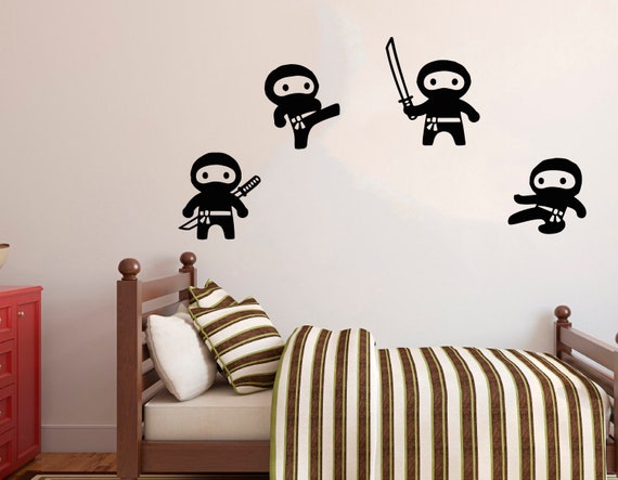 Ninja Wall Decal Samurai Wall Sticker Warrior Wall Decor | Etsy