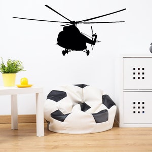 Helicopter Wall Decal | Helicopter Wall Sticker | Helicopter Wall Decor ...