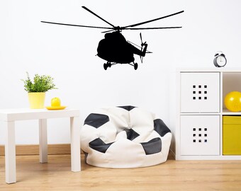Helicopter Wall Decal Helicopter Wall Sticker Helicopter Wall Decor ...
