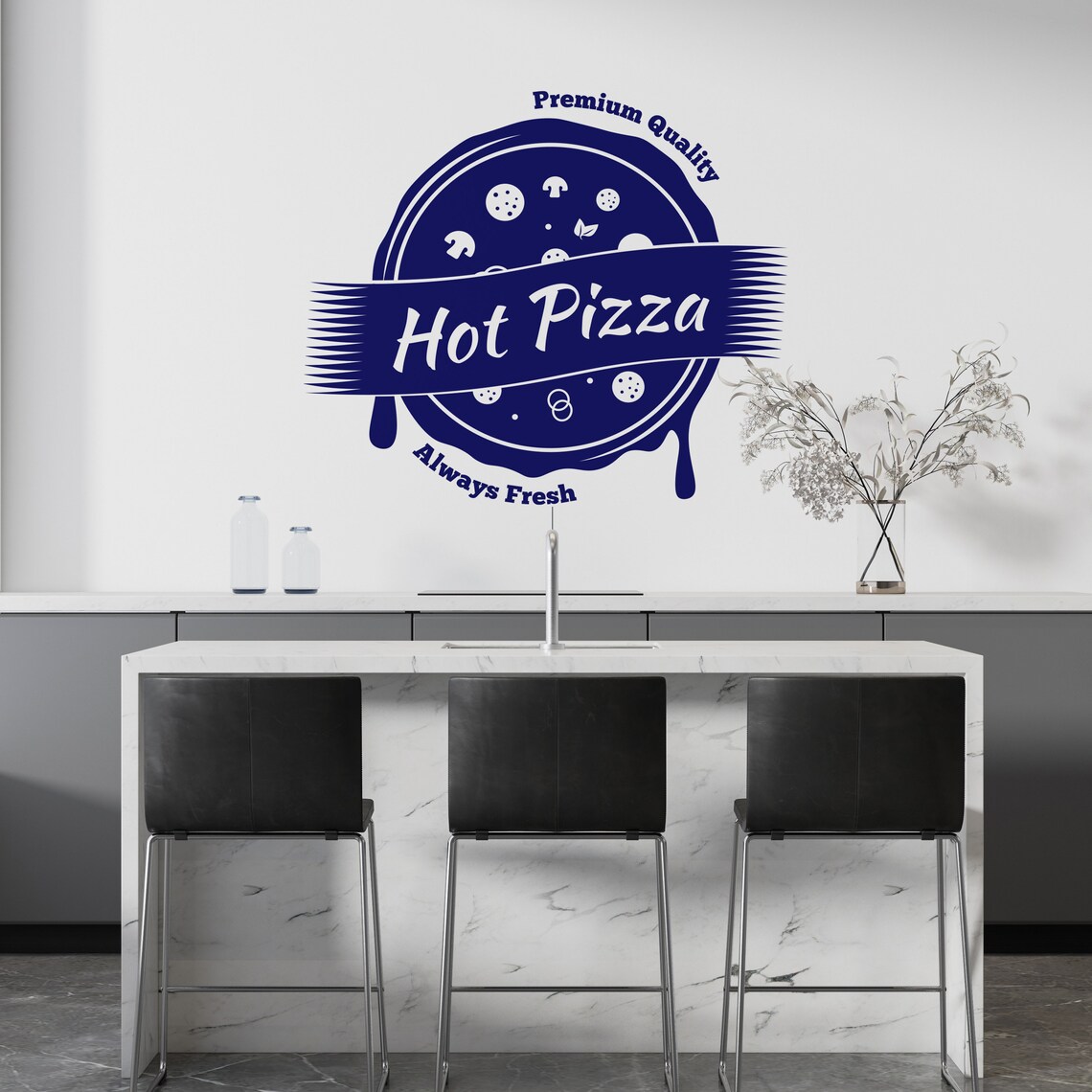 Pizza Wall Decal Vinyl Sticker for Pizzeria Decorations - Etsy