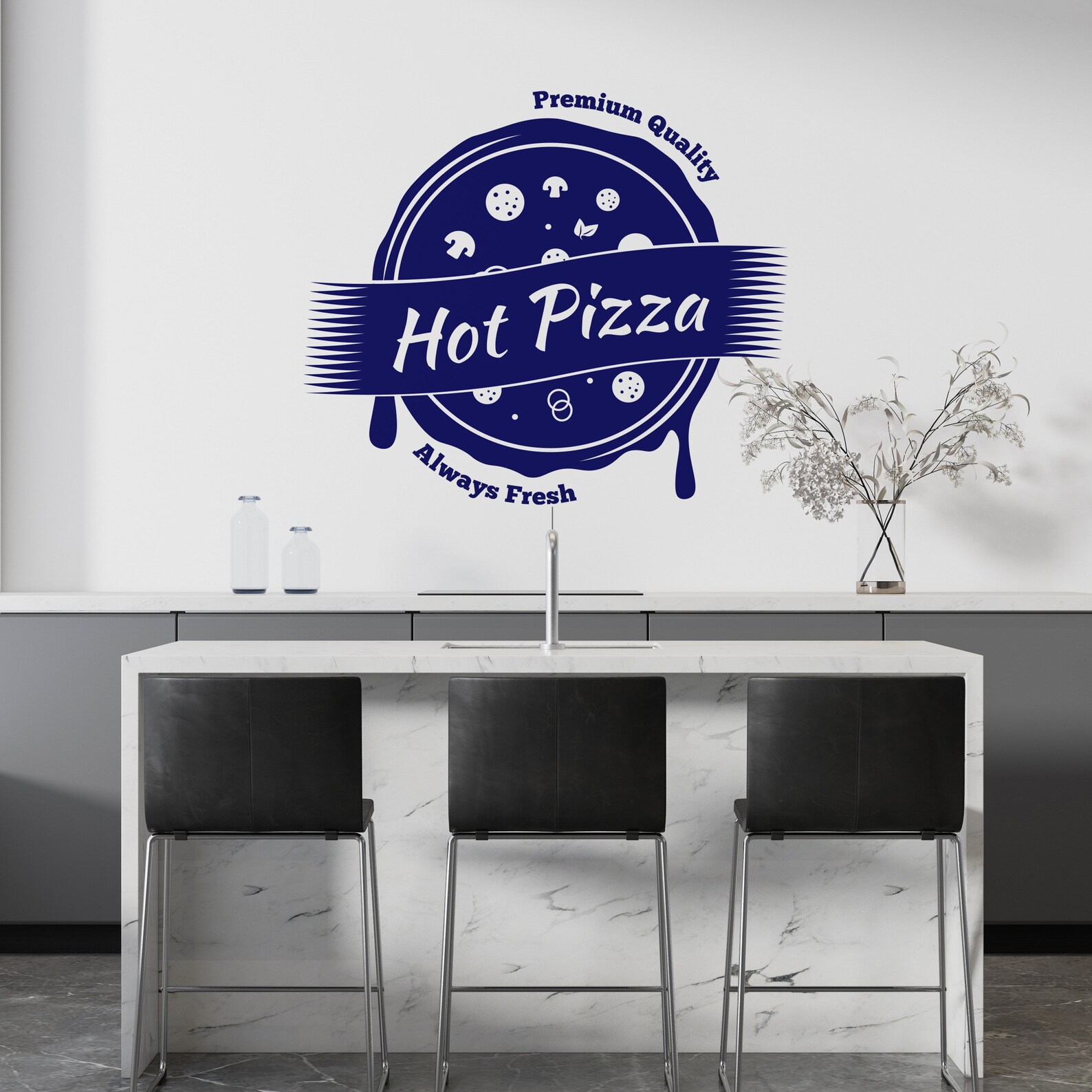 Pizza Wall Decal Vinyl Sticker for Pizzeria Decorations - Etsy