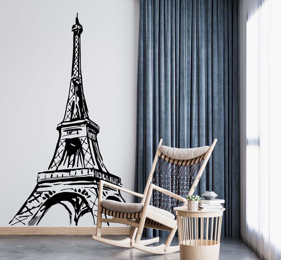 Eiffel Tower Wall Decal | Paris Skyline Wall Sticker | Eiffel Tower ...