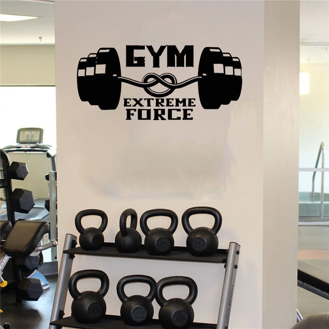 Gym Wall Decal: Motivational Workout Quote, Removable Vinyl Decor T723 ...