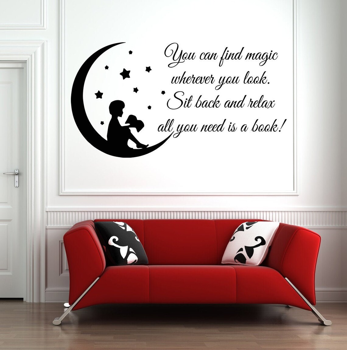 Book Wall Decal Reading Wall Decal Library Wall Decal | Etsy