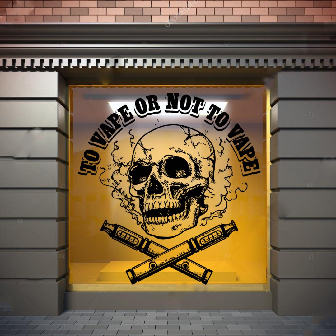 Vape Wall Window Decal Sticker Vape Shop Vaping Vape Store Logo ...
