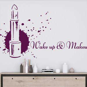 Makeup Wall Decal Makeup Artist Wall Sticker Cosmetics Lipstick Beauty ...