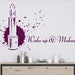 Makeup Wall Decal Makeup Artist Wall Sticker Cosmetics Lipstick Beauty ...