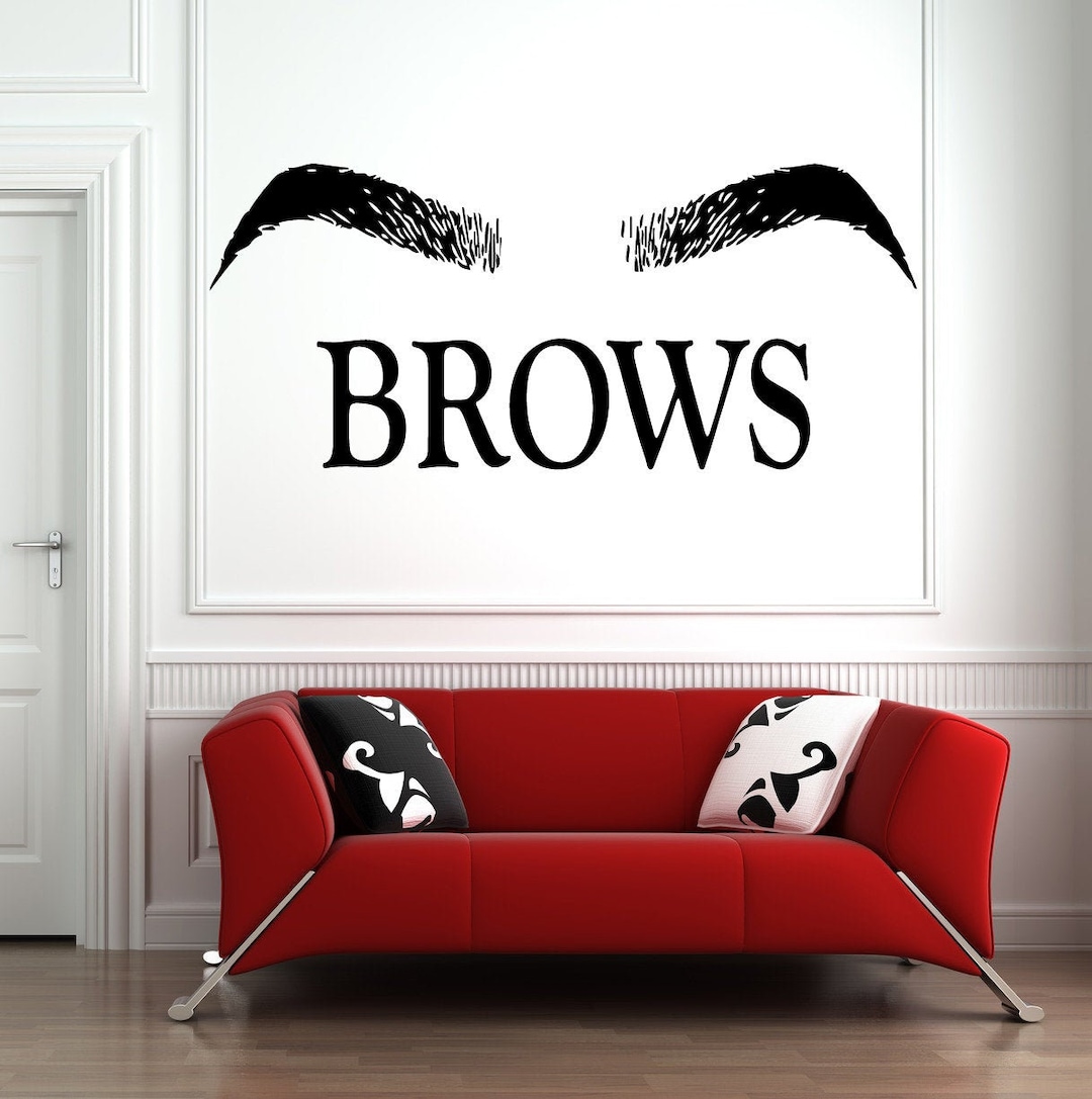 Eyelashes and Eyebrows Wall Decal Lashes and Brows Window Sticker ...