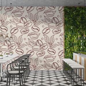 Coffee Peel and Stick Wallpaper for Coffee Shop Self Adhesive Removable ...