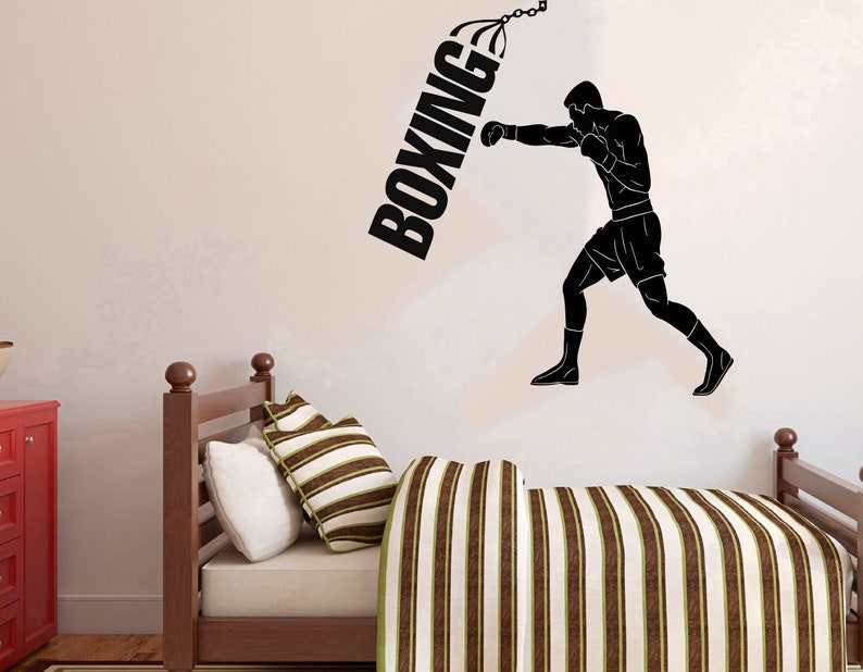 Boxing Wall Decal Boxer Wall Sticker Boxing Wall Decor - Etsy