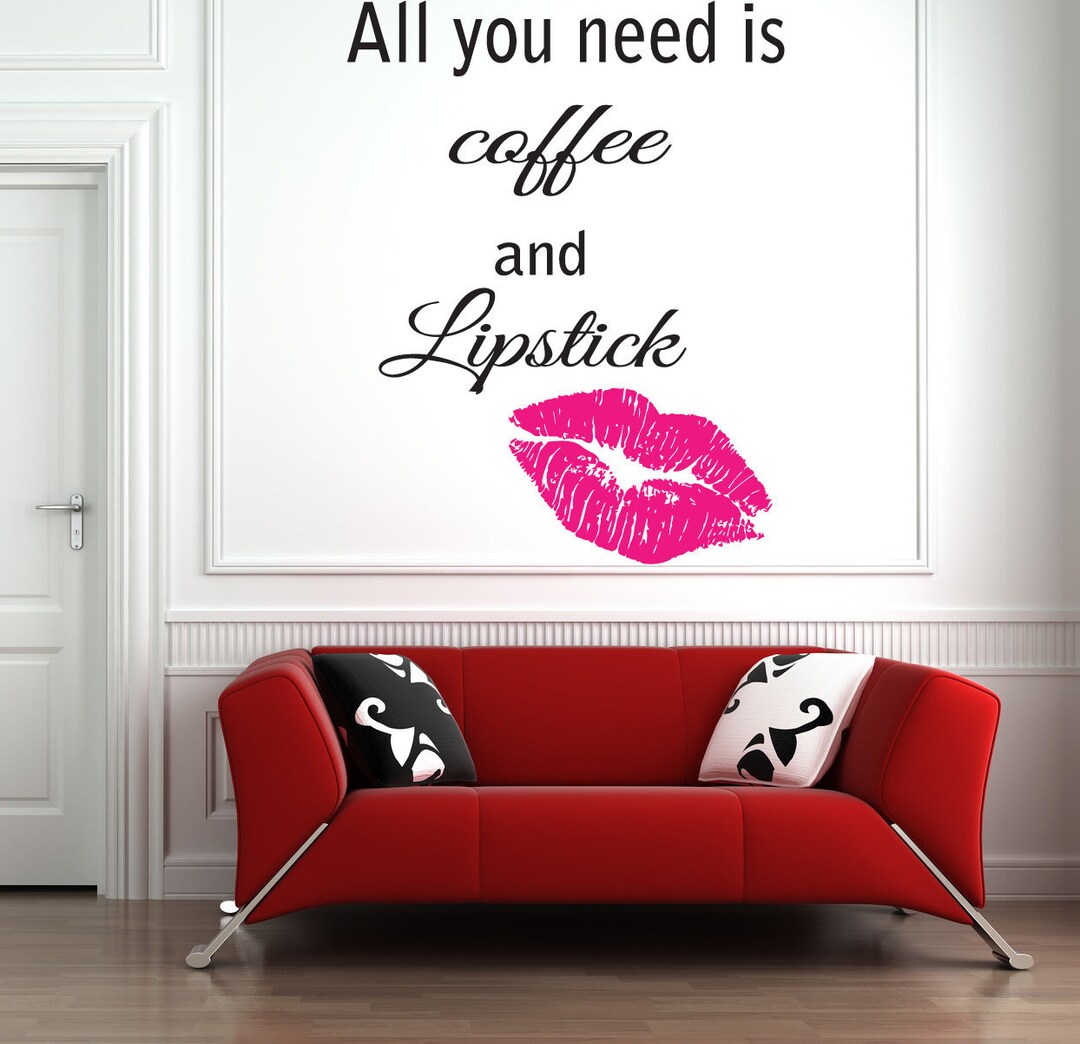 Makeup Wall Decal Makeup Artist Wall Sticker Cosmetics Lipstick Beauty ...